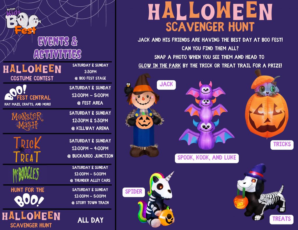 Boo Fest Activities Sheet - Great Escape