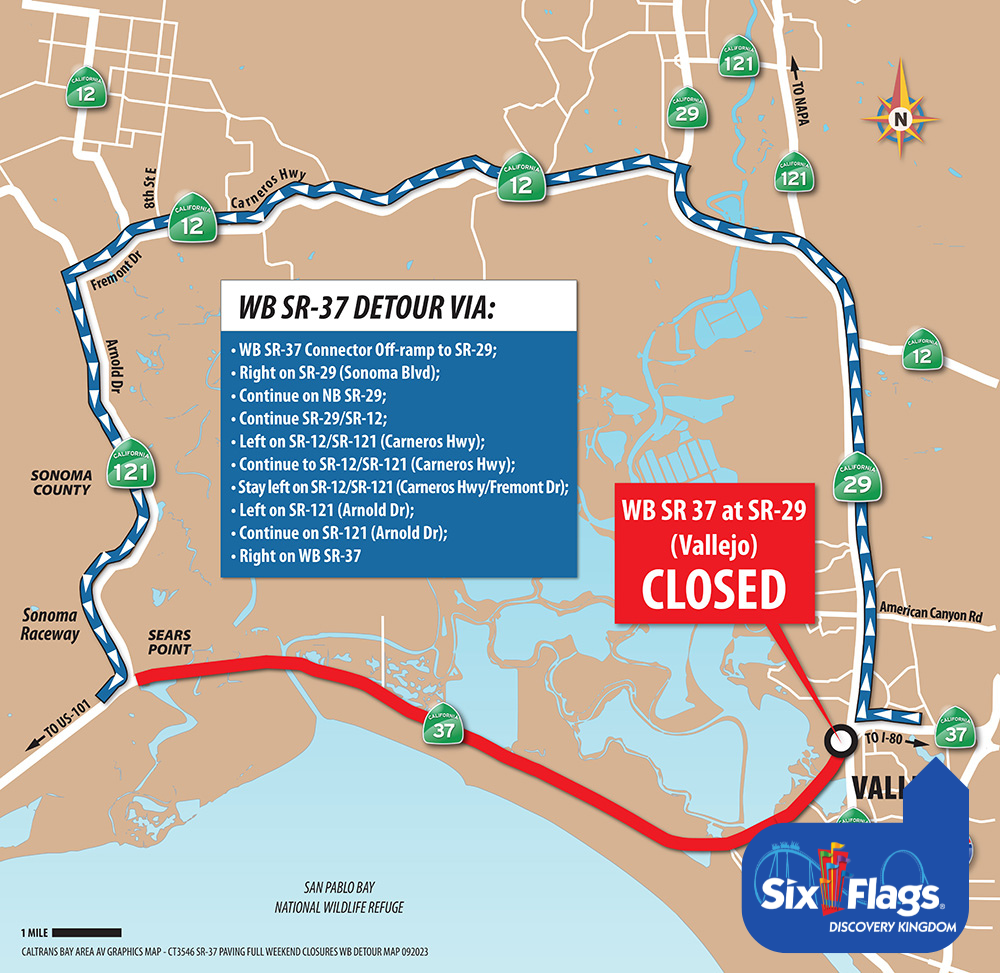 Directions to the Park - Six Flags Discovery Kingdom