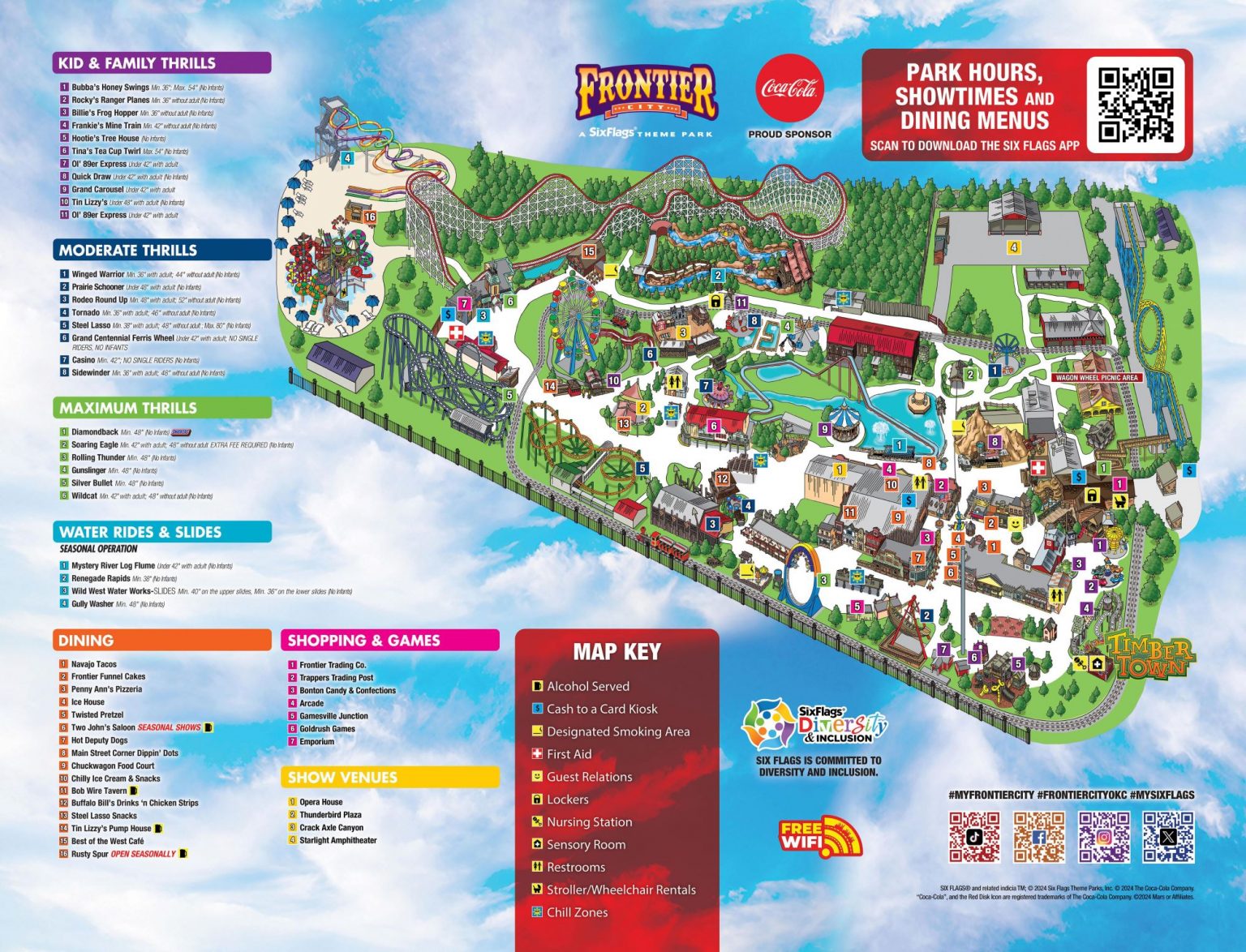Maps | Frontier City Theme Park