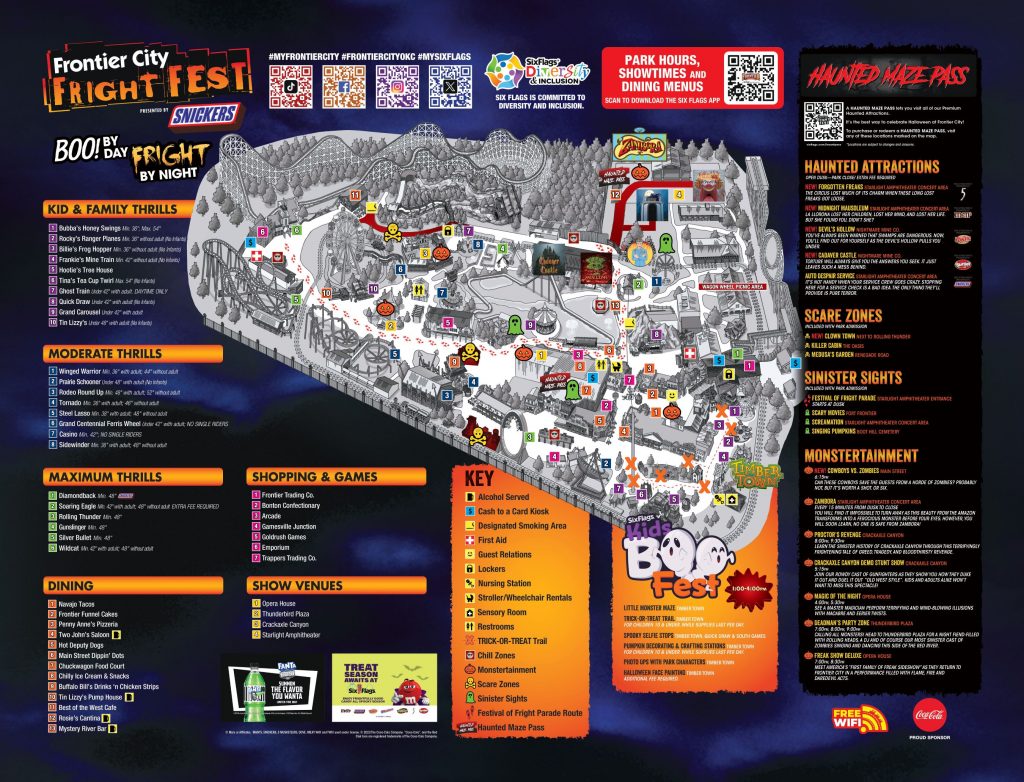 Maps | Frontier City Theme Park