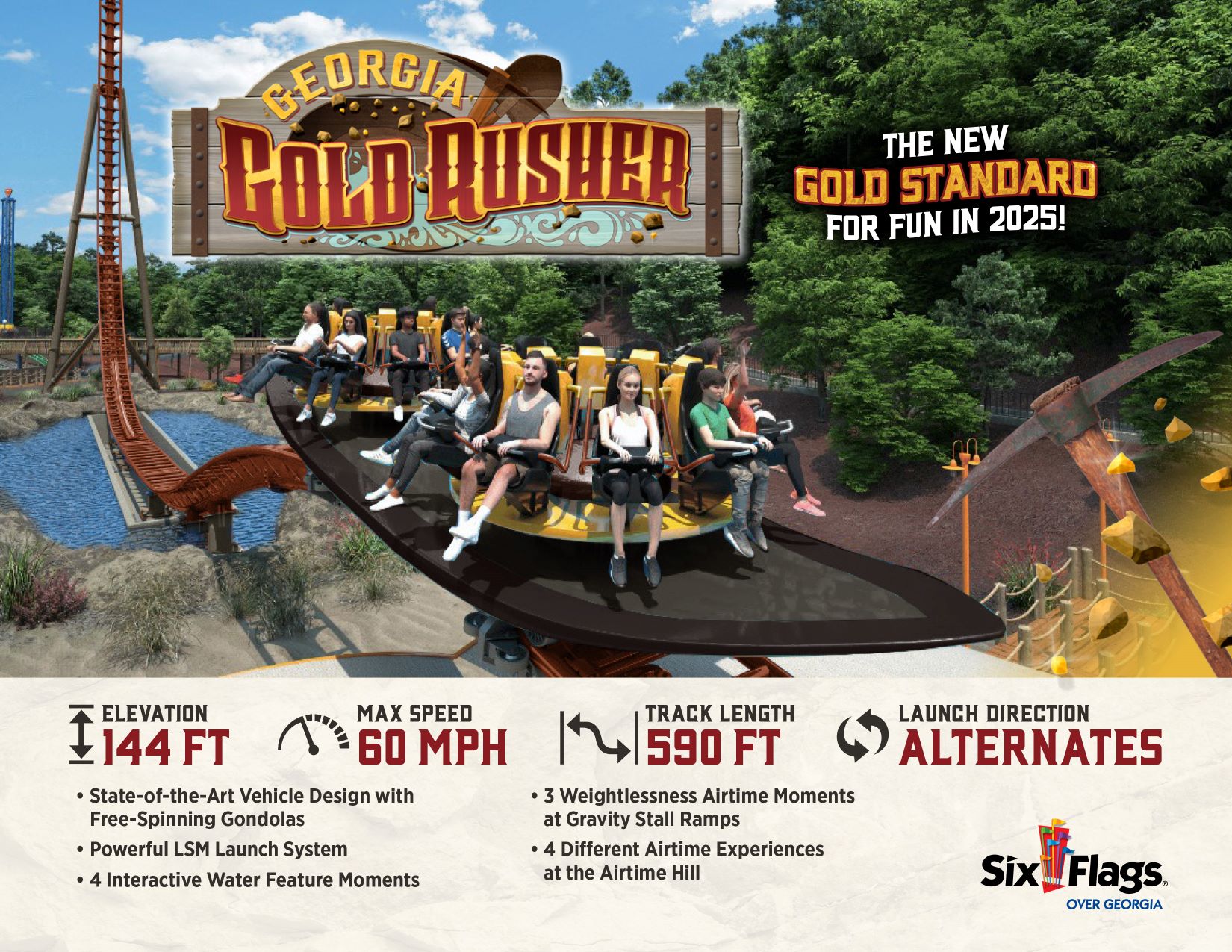 Georgia Gold Rusher | Six Flags Over Georgia