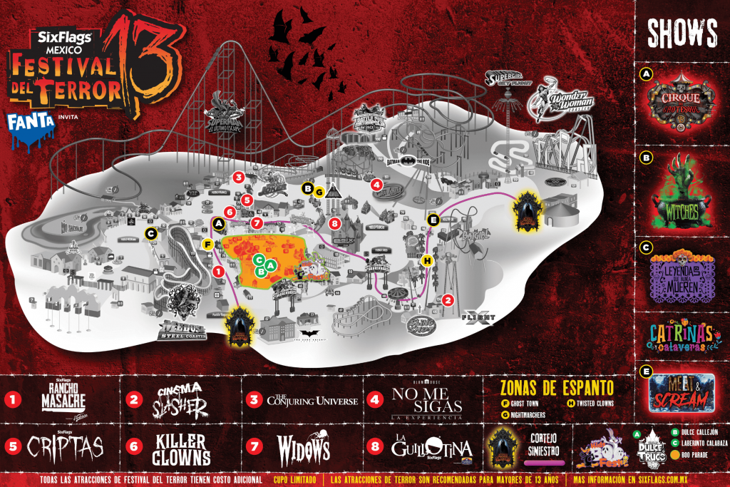 Mapa De Ubicaciones De Six Flags Tips Para Six Flags Over Texas:
