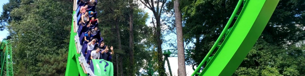 THE RIDDLER Mindbender | Thrill Ride | Six Flags Over Georgia