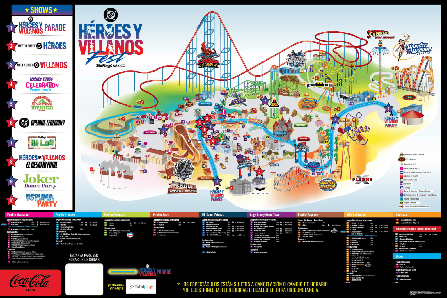 Mapa del Parque - Six Flags Mexico