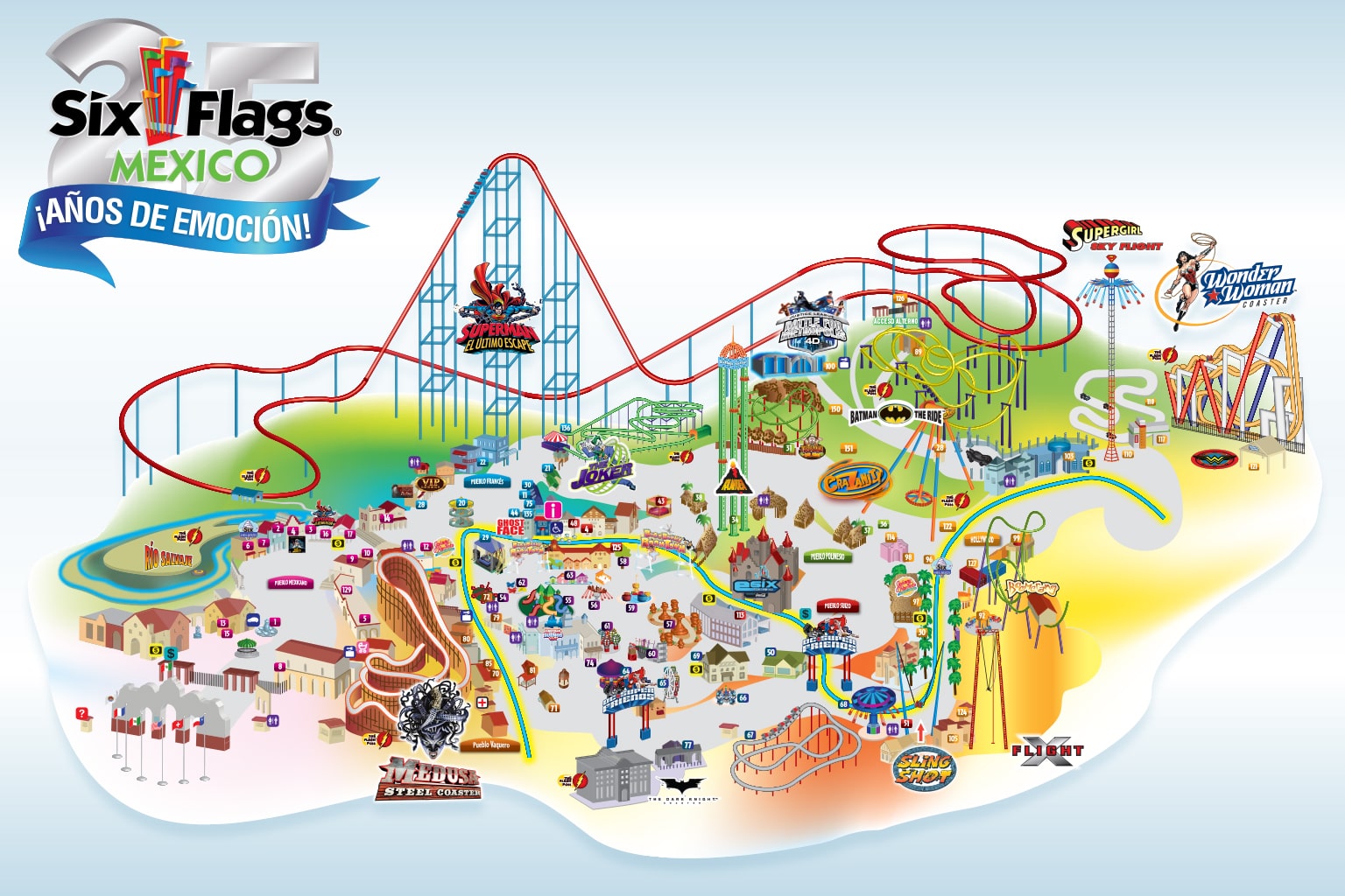 Mapa del Parque - Six Flags Mexico