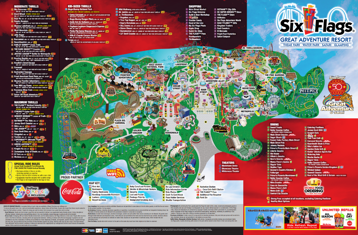 Maps | Six Flags Great Adventure