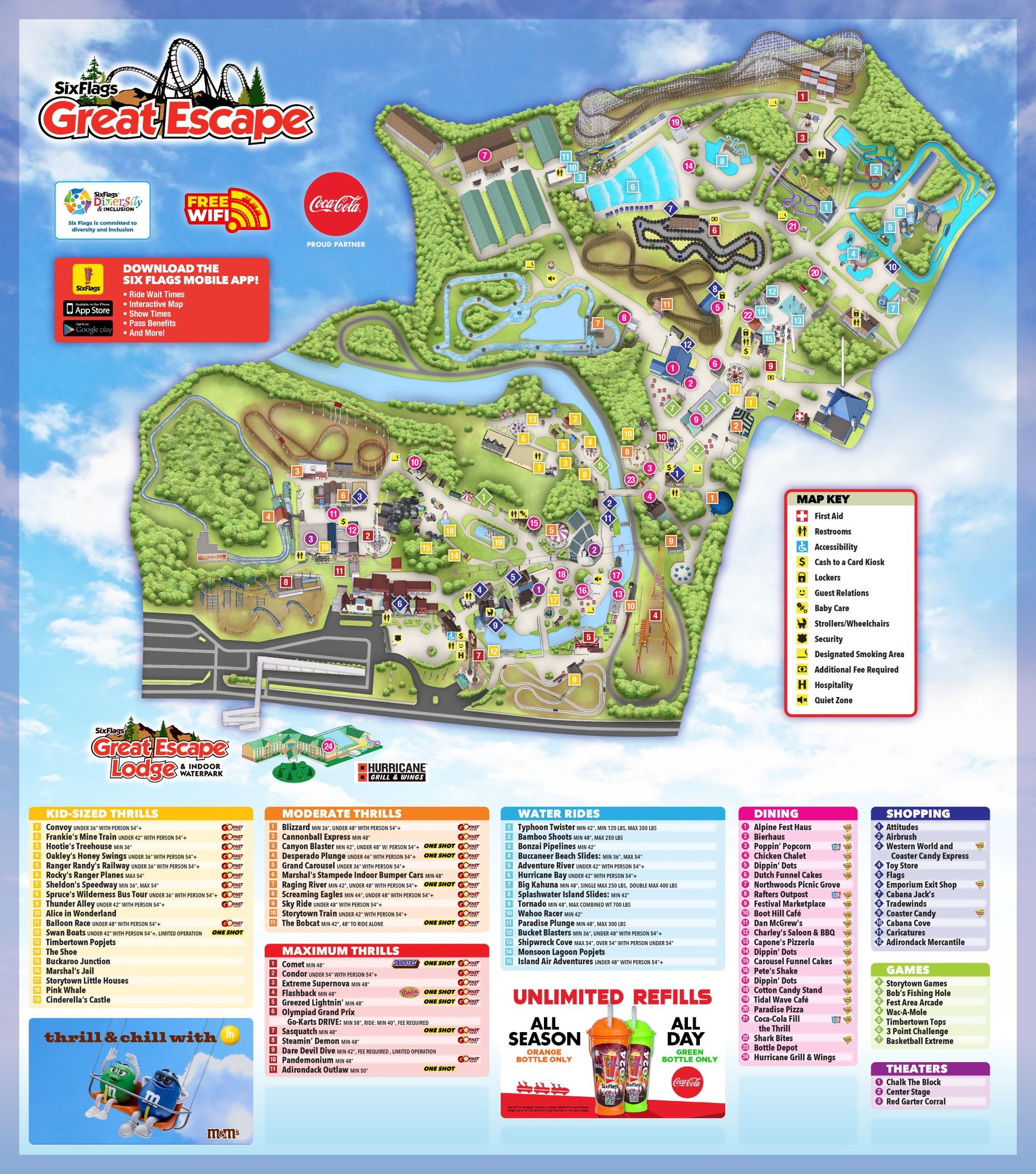 Maps | Six Flags Great Escape
