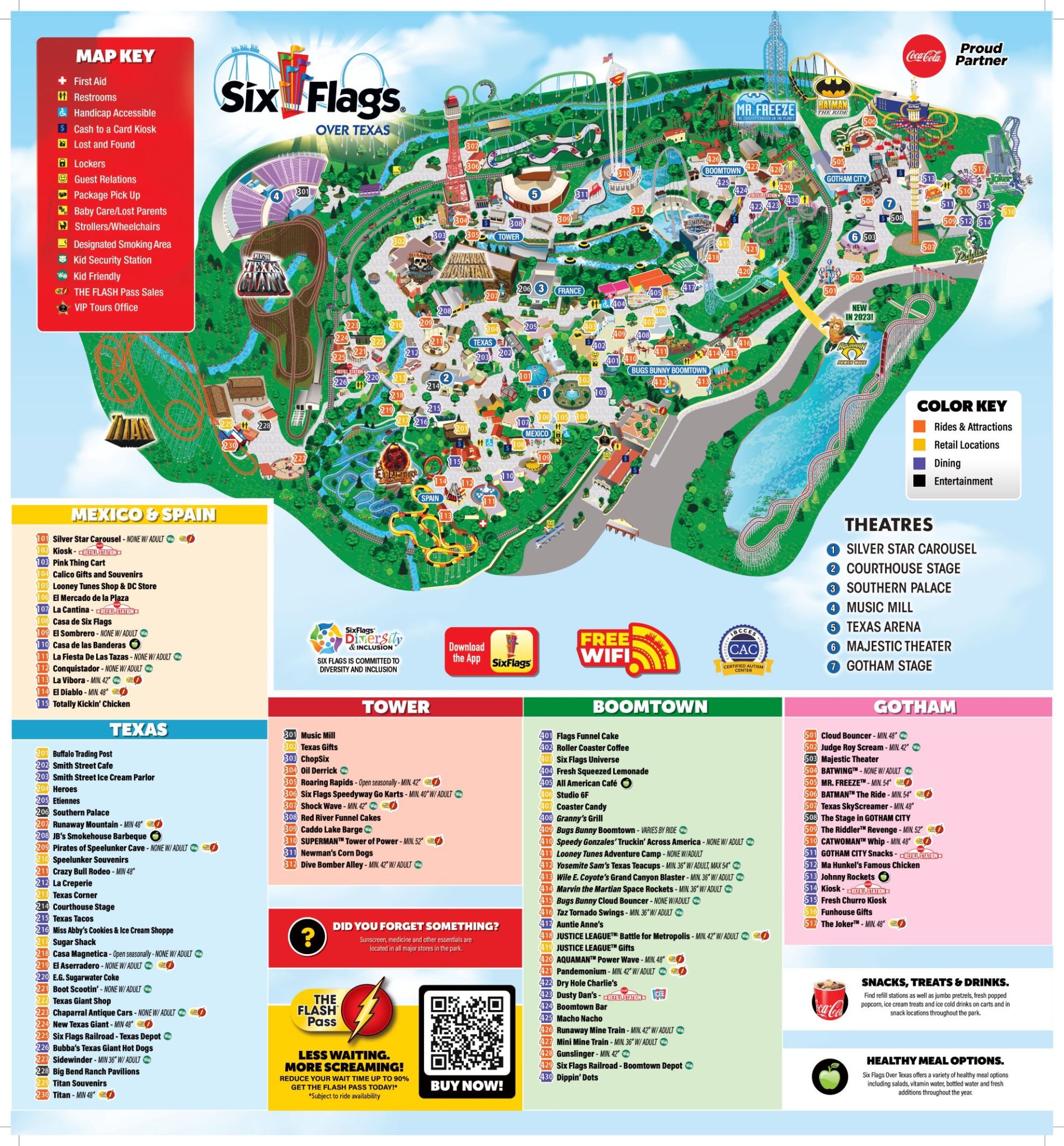 Maps | Six Flags Over Texas